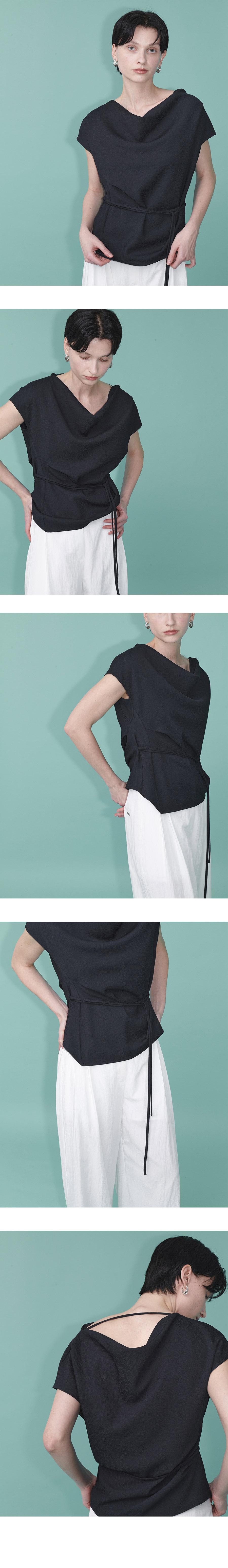 Cowl-neck String Blouse SW5MB226_3color - 감도 깊은 취향 셀렉트샵 29CM